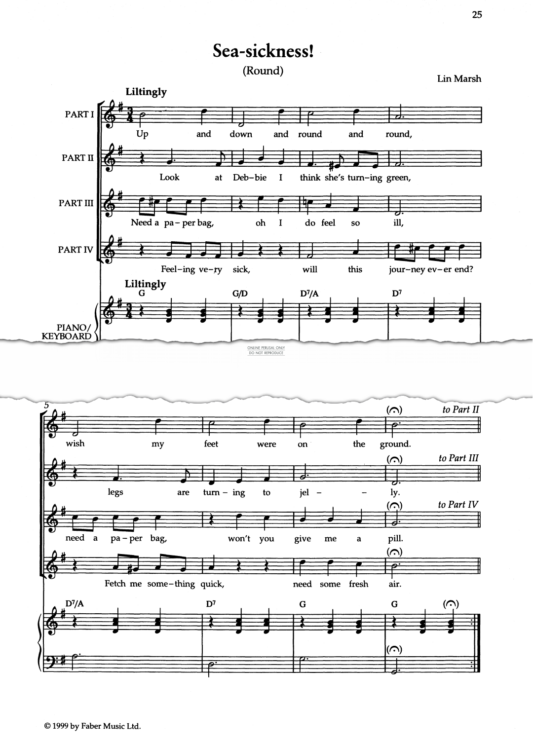 Sea-sickness! - sheet music by Lin Marsh - fbd-15554 | notendownload