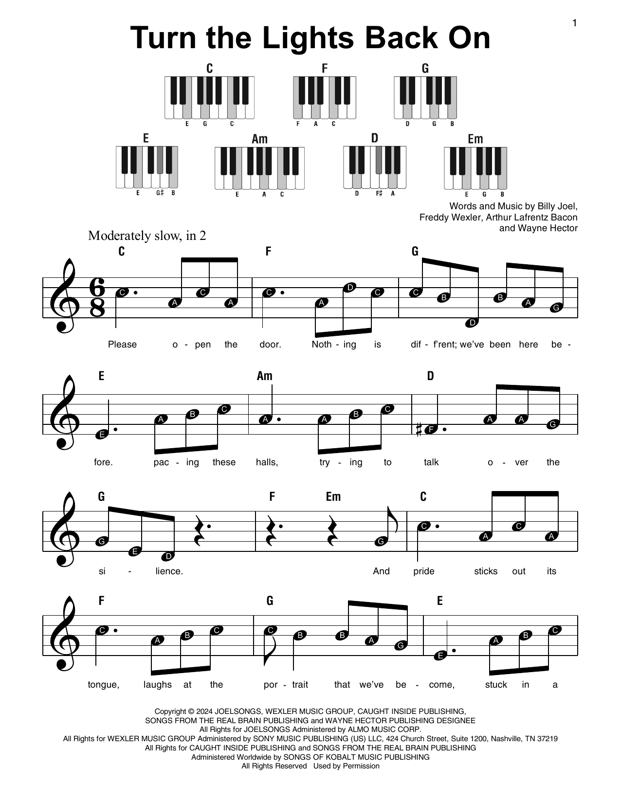 Turn The Lights Back On - sheet music by Billy Joel - smd-1562937 ...