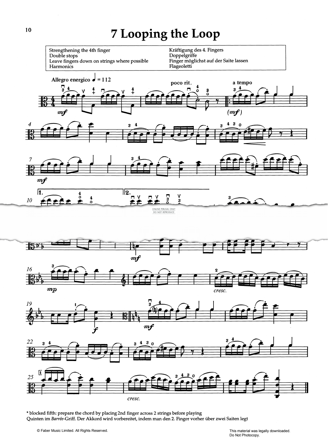 Looping The Loop (Mary Cohen) | Sheet Music: Viola | PDF Download