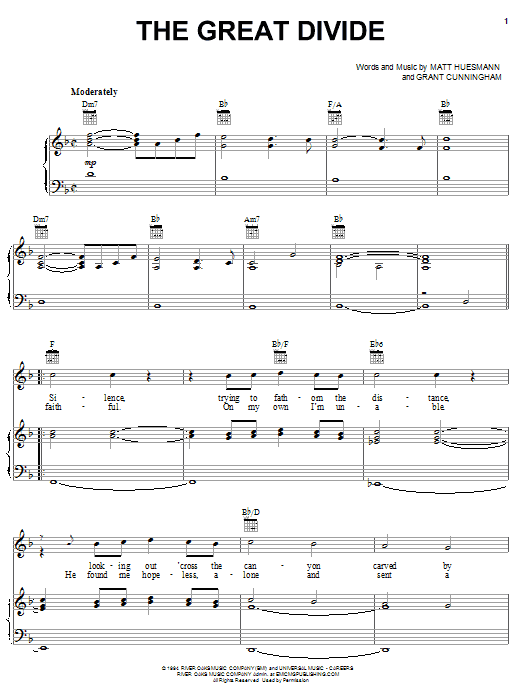 The Great Divide - sheet music by Point Of Grace - smd-18188 ...