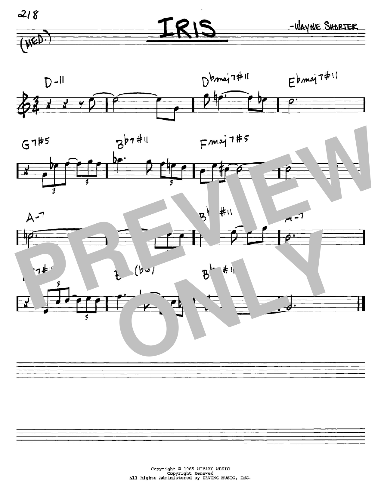 Iris - Online Noten von Wayne Shorter - smd-61706 | notendownload