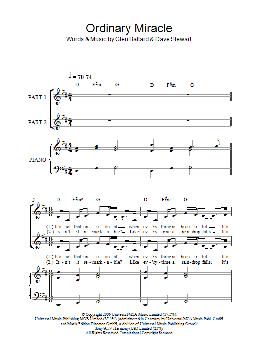 Ordinary Miracle (arr. Rick Hein) - Online Noten von Sarah McLachlan ... Ordinary Miracle (arr. Rick Hein) - Online Noten von Sarah McLachlan ...