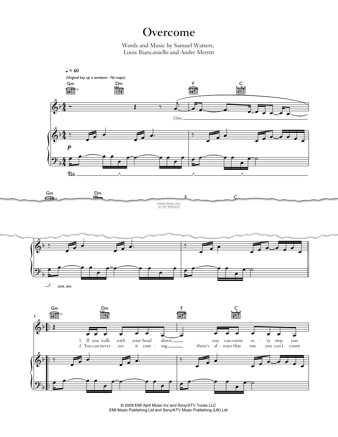 Overcome - sheet music by Alexandra Burke - fbd-3767 | notendownload