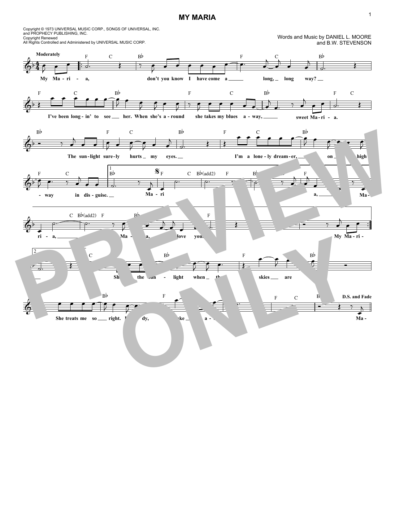 My Maria - Online Noten von Brooks & Dunn - smd-184702 | notendownload