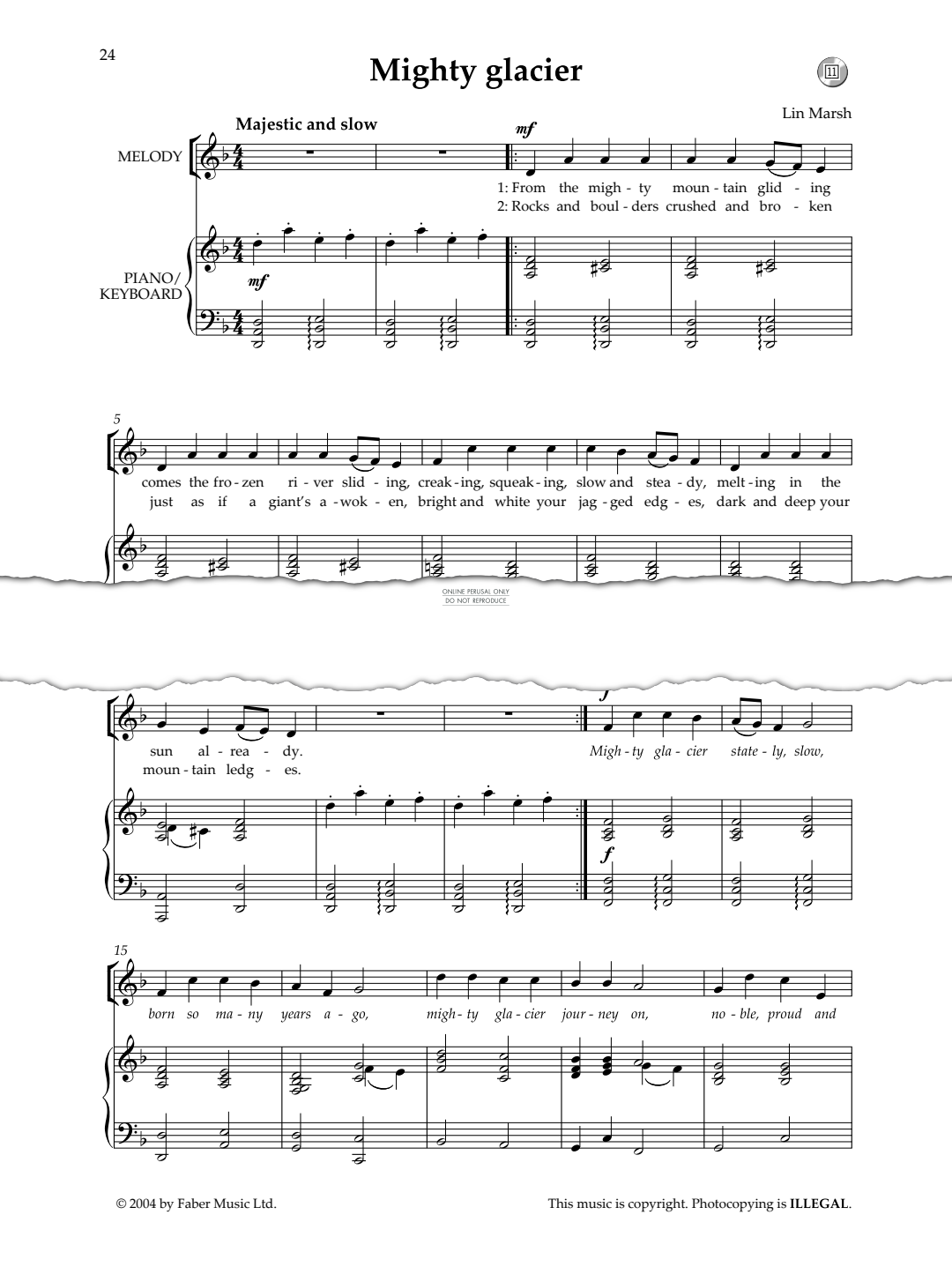 Mighty Glacier - sheet music by Lin Marsh - fbd-15453 | notendownload