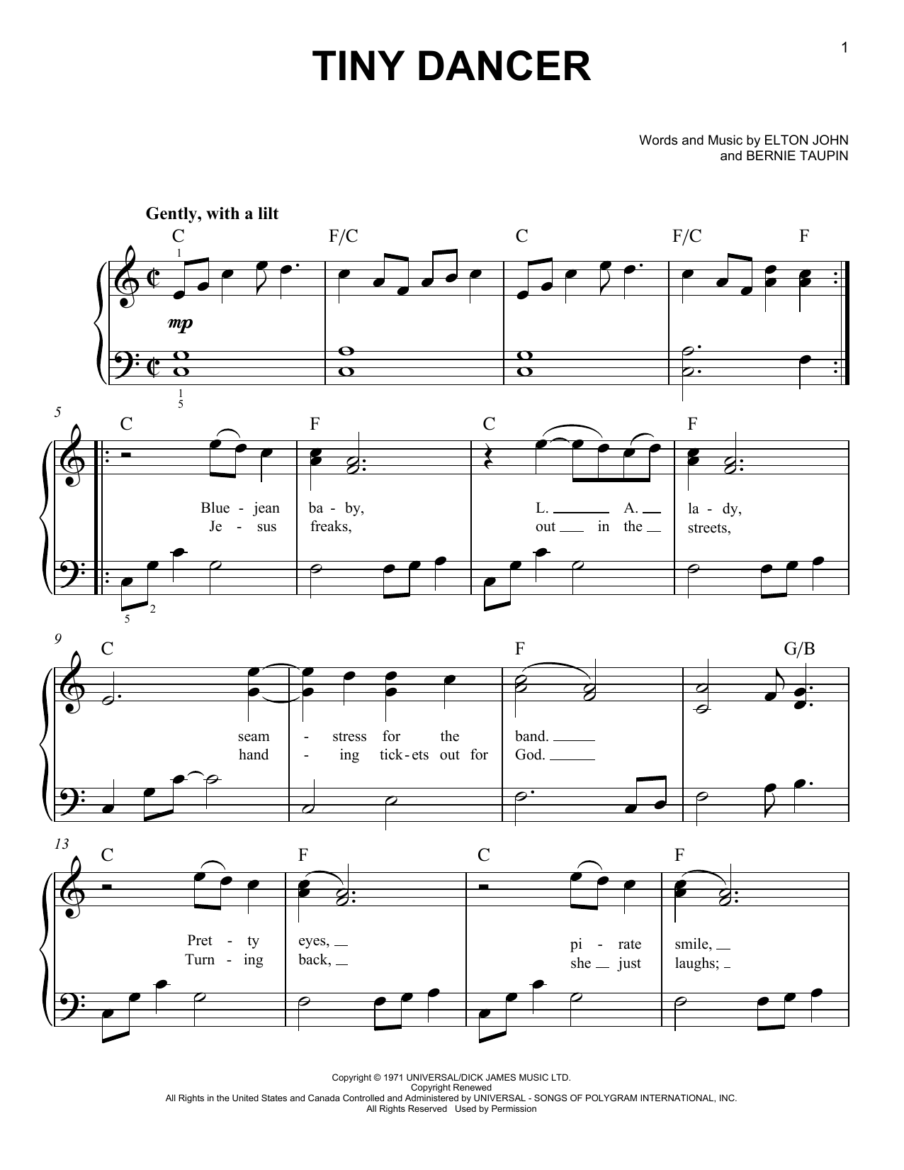 Tiny Dancer - Online Noten von Elton John - smd-1497841 | notendownload