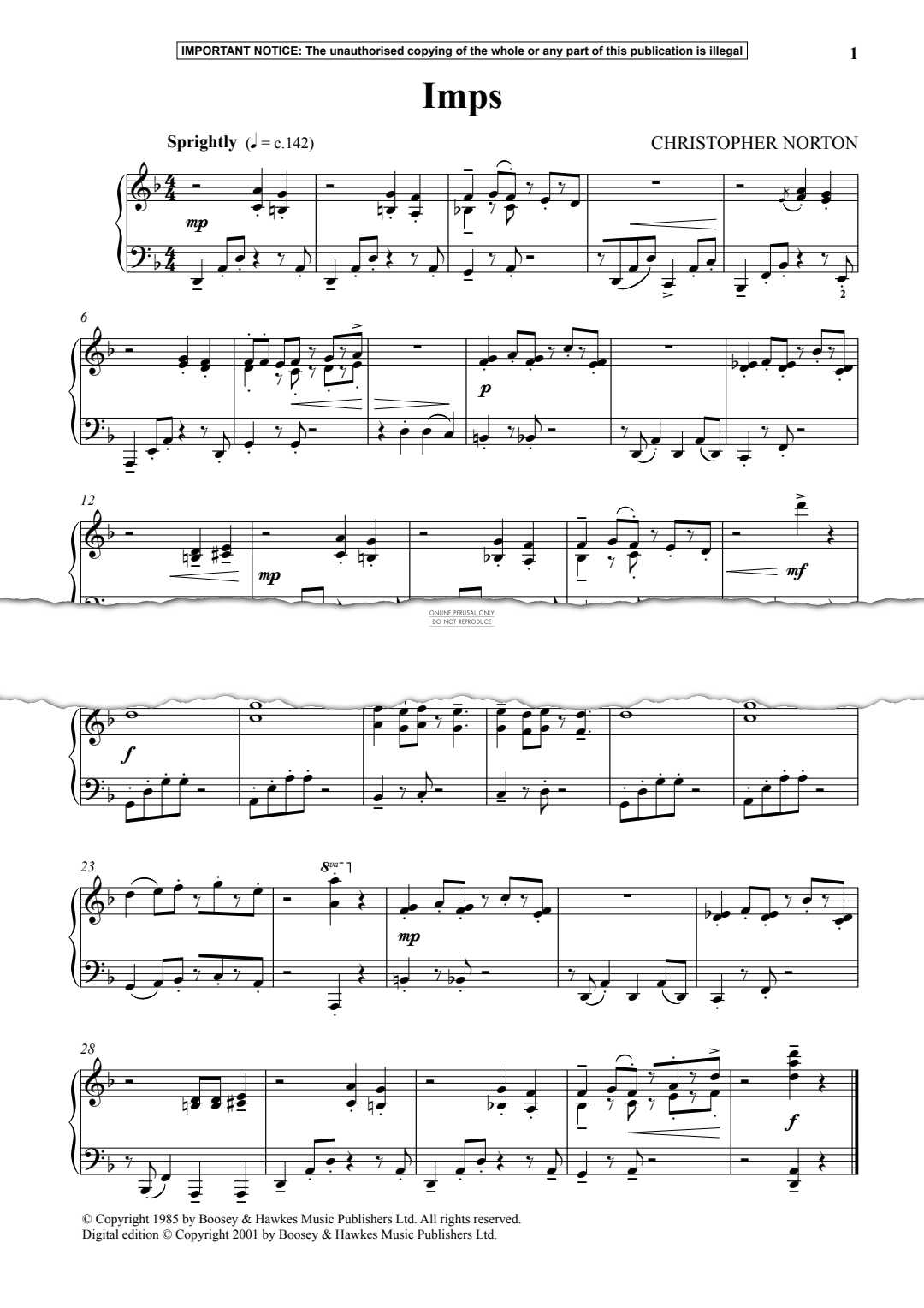 Imps (Christopher Norton) | Sheet Music: Piano | PDF Download