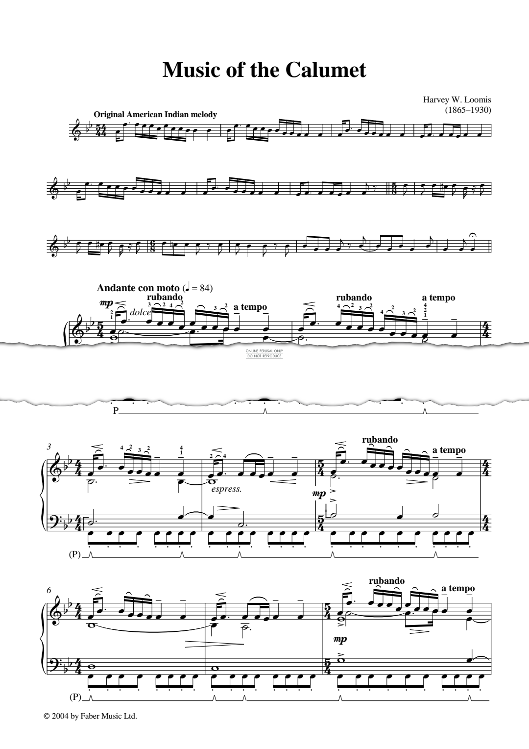 Music Of The Calumet - sheet music by Harvey W. Loomis - fbd-2896 ...