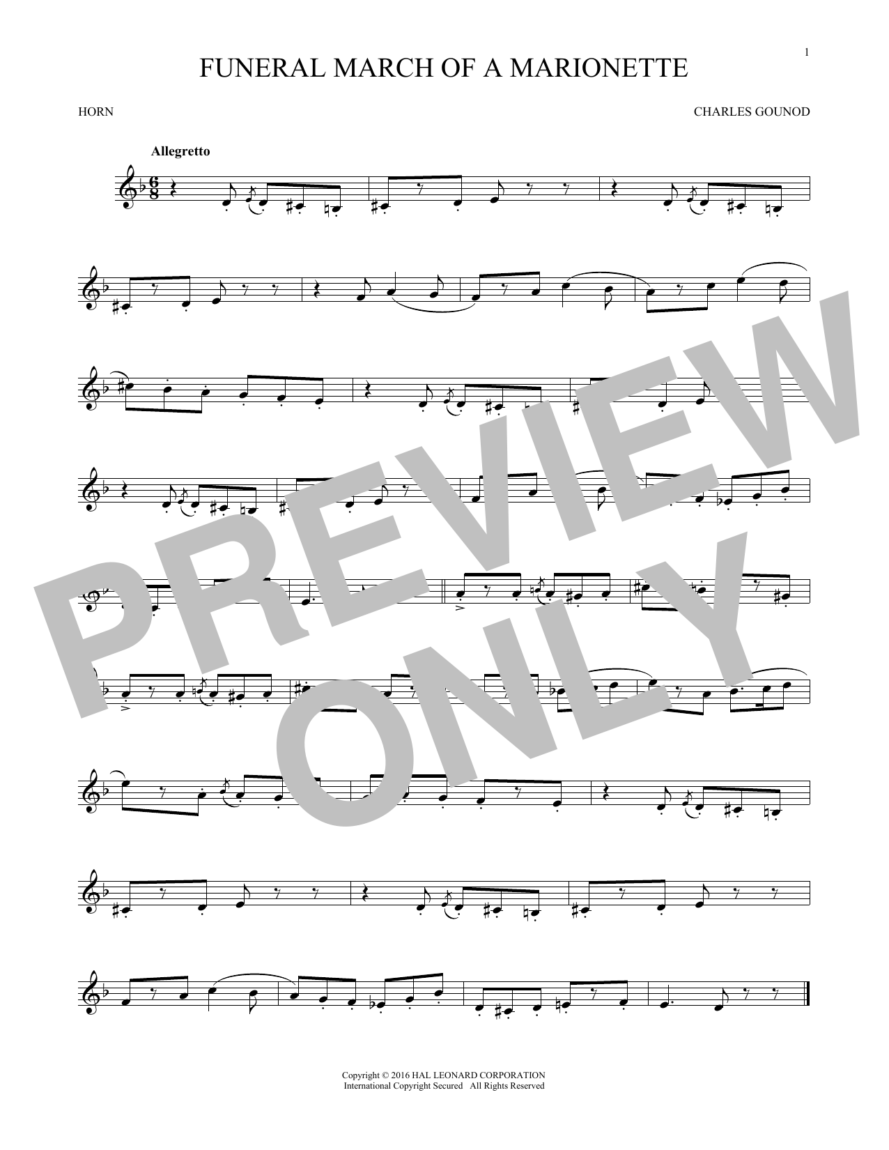 Funeral March Of A Marionette - sheet music by - smd-192562 | notendownload