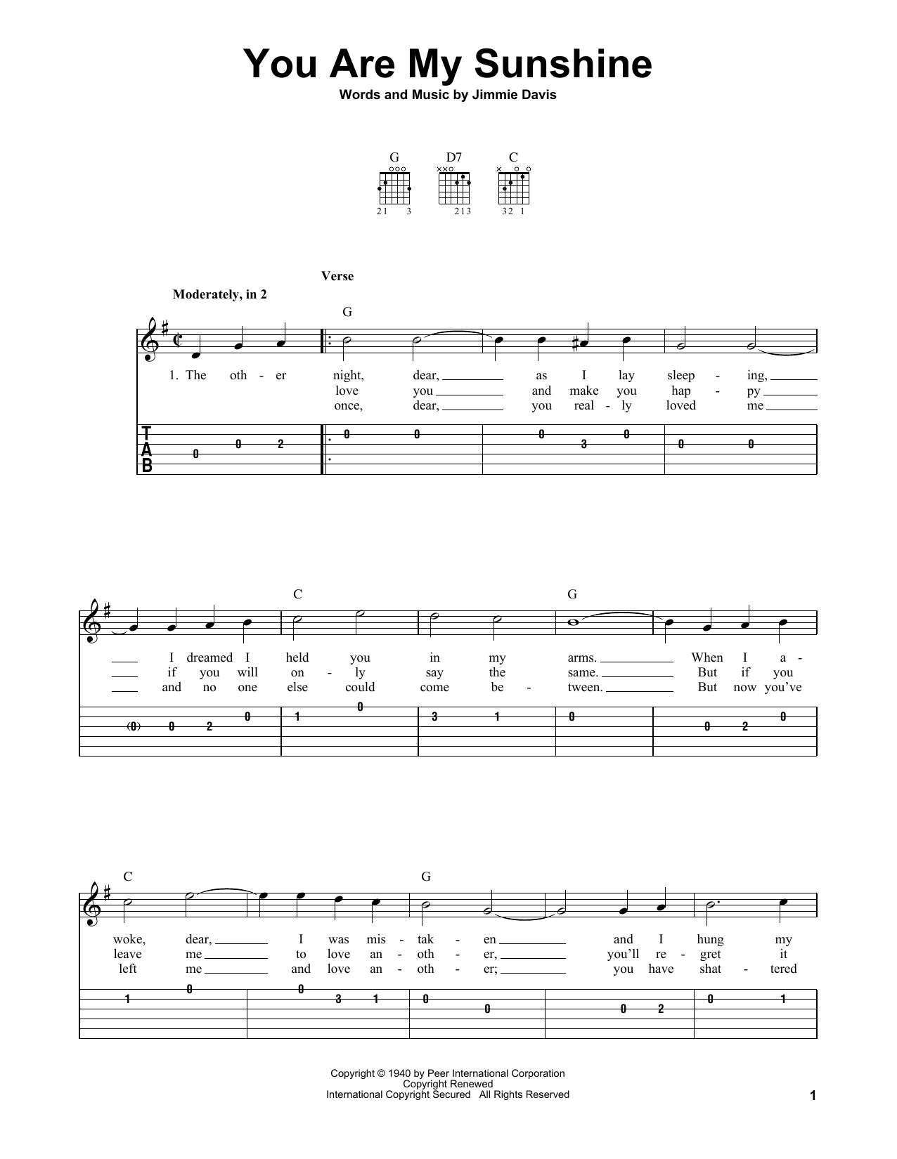 You Are My Sunshine - Online Noten von - smd-446141 | notendownload