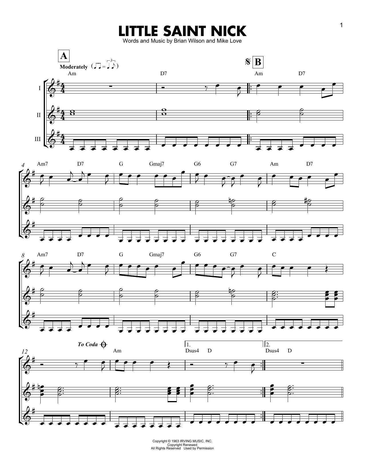 Little Saint Nick - Online Noten von The Beach Boys - smd-165675 ...