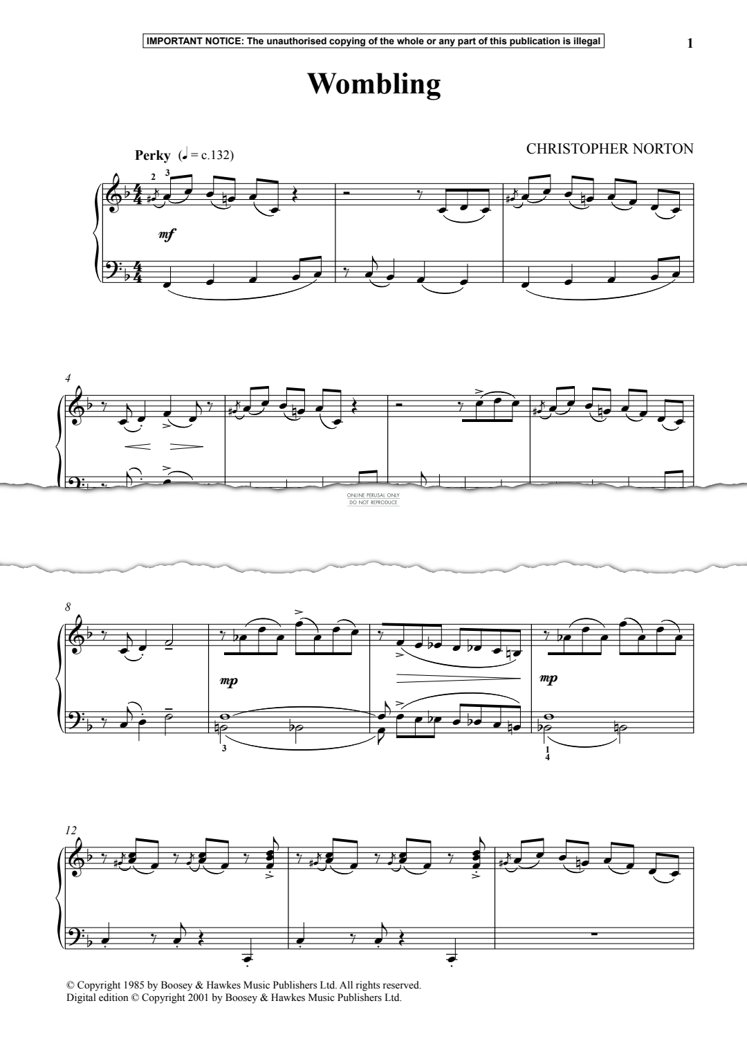 Wombling - sheet music by Christopher Norton - fbd-9393 | notendownload