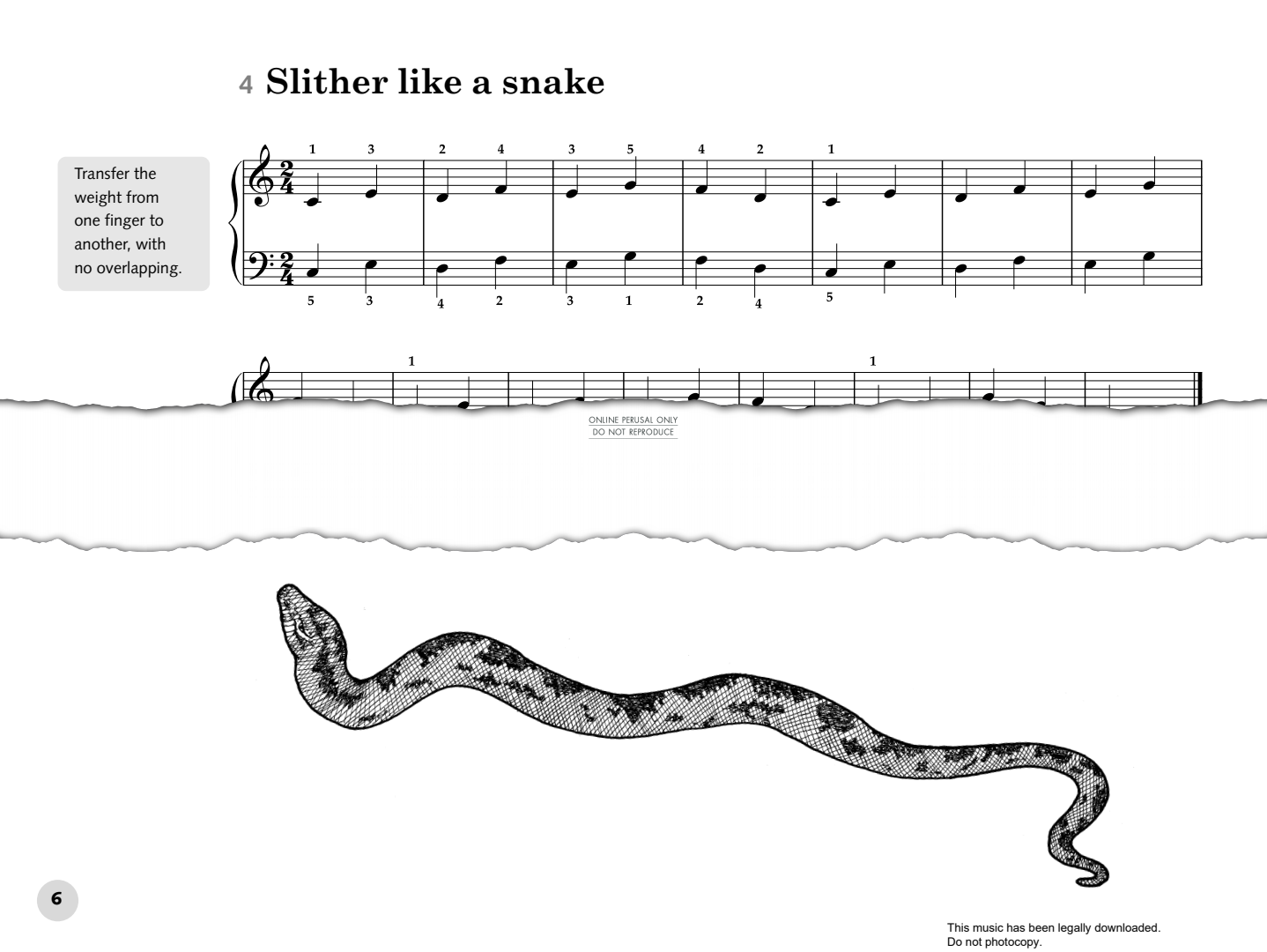 Slither Like A Snake (Fanny Waterman) | Sheet Music: Piano | PDF Download