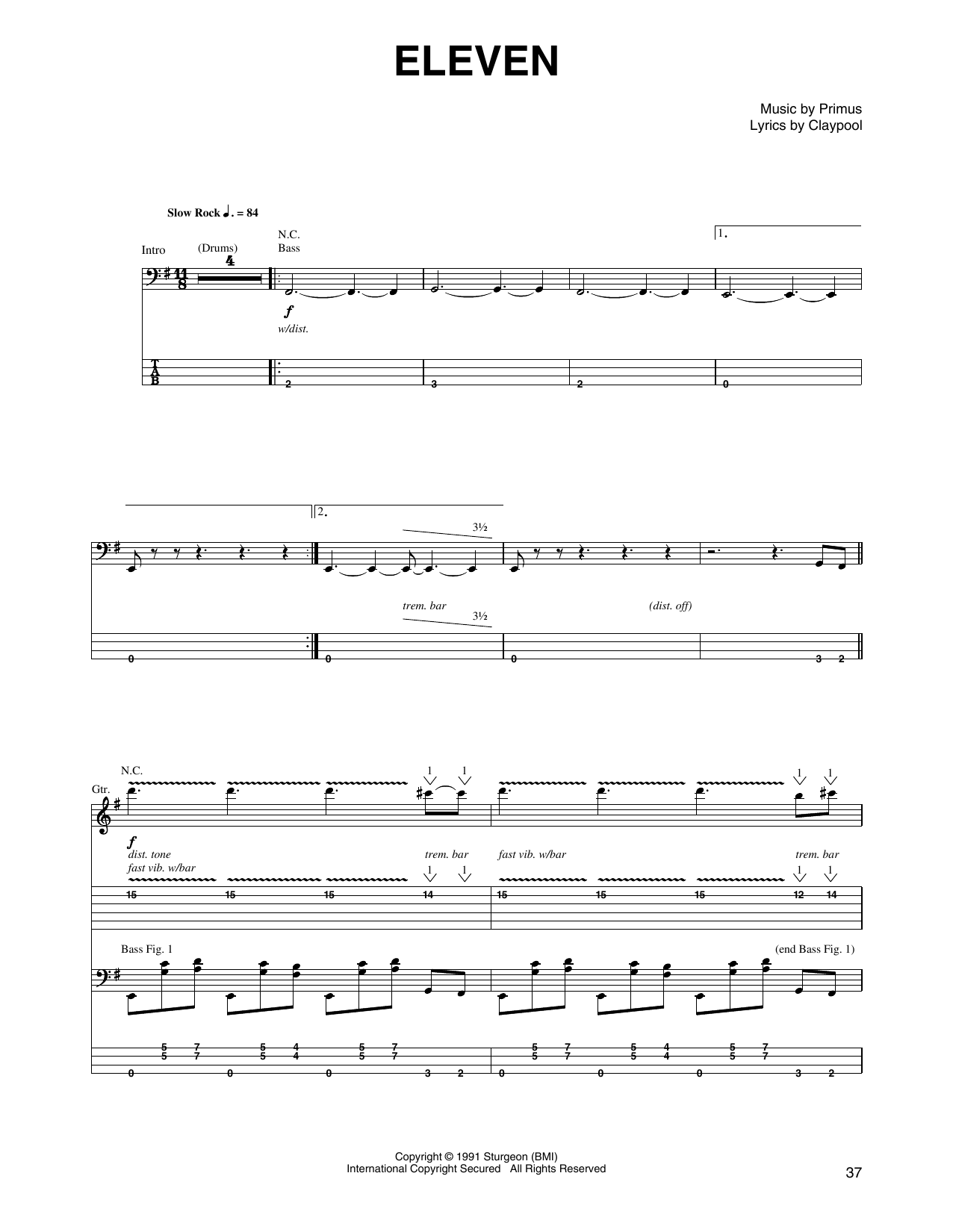 Eleven - sheet music by Primus - smd-1678263 | notendownload