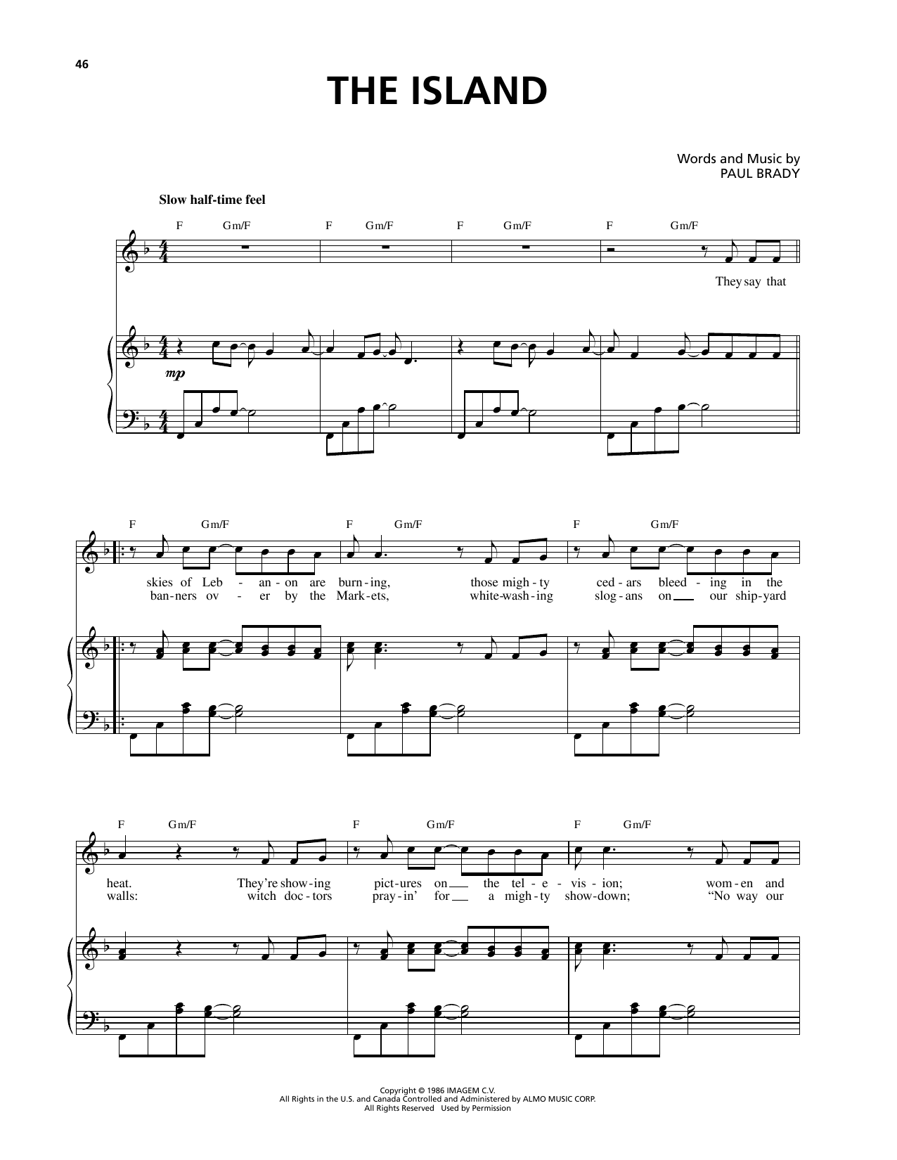 The Island - sheet music by Celtic Thunder - smd-1325279 | notendownload
