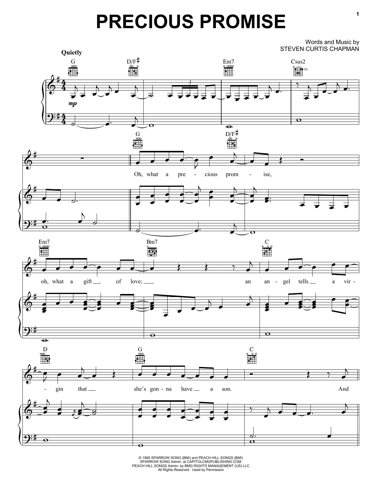 Precious Promise - sheet music by Steven Curtis Chapman - smd-187801 ...