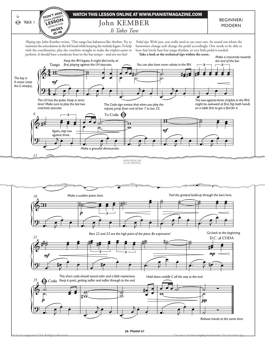 It Takes Two - sheet music by John Kember - fbd-26147 | notendownload