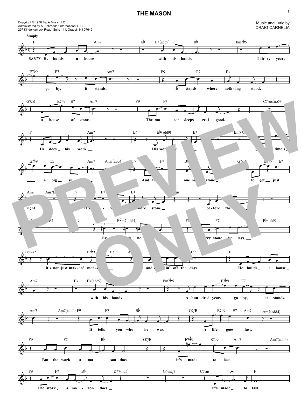 The Mason - sheet music by - smd-251862 | notendownload