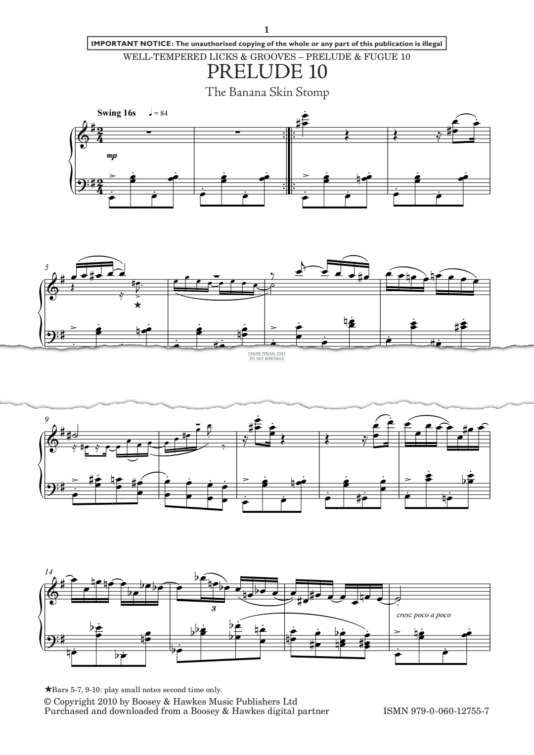 Prelude & Fugue 10 - sheet music by Michelle Gorrell - fbd-21767 ...