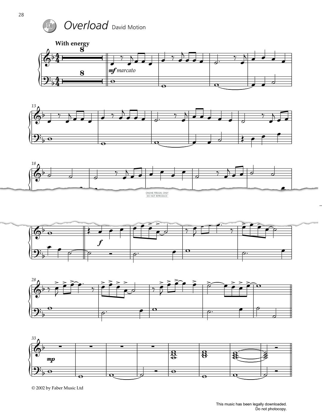 Overload - Noten von David Motion - fbd-48951 | notendownload