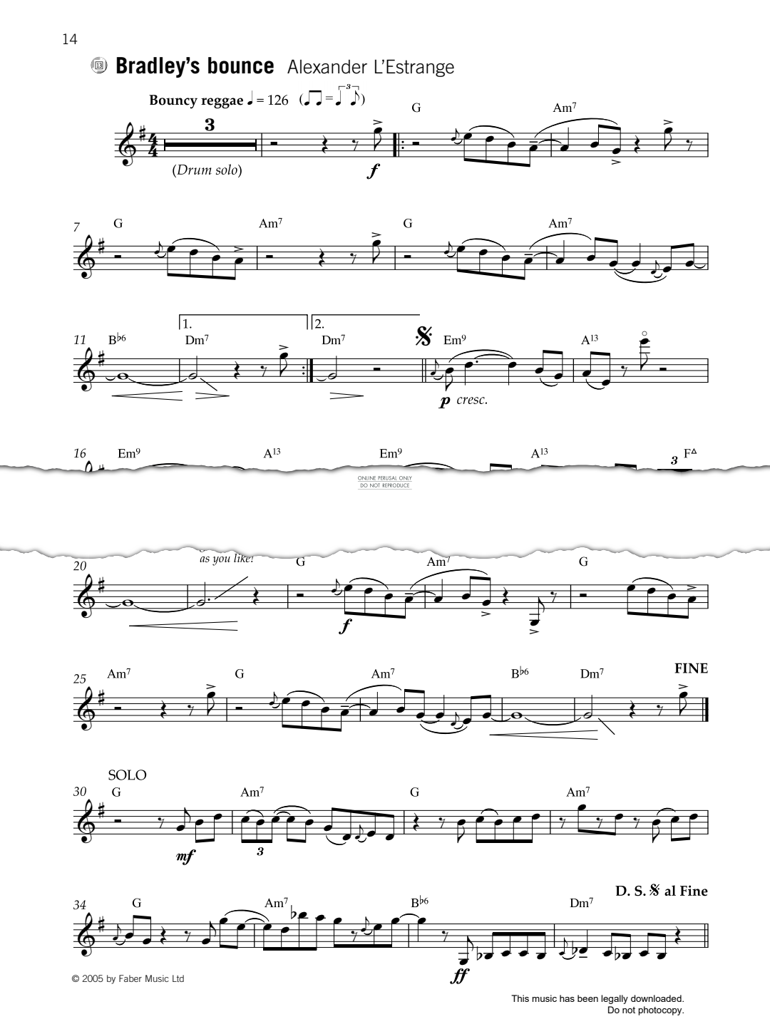 Bradley's Bounce (Alexander L'Estrange) | Sheet Music: Violin | PDF ...