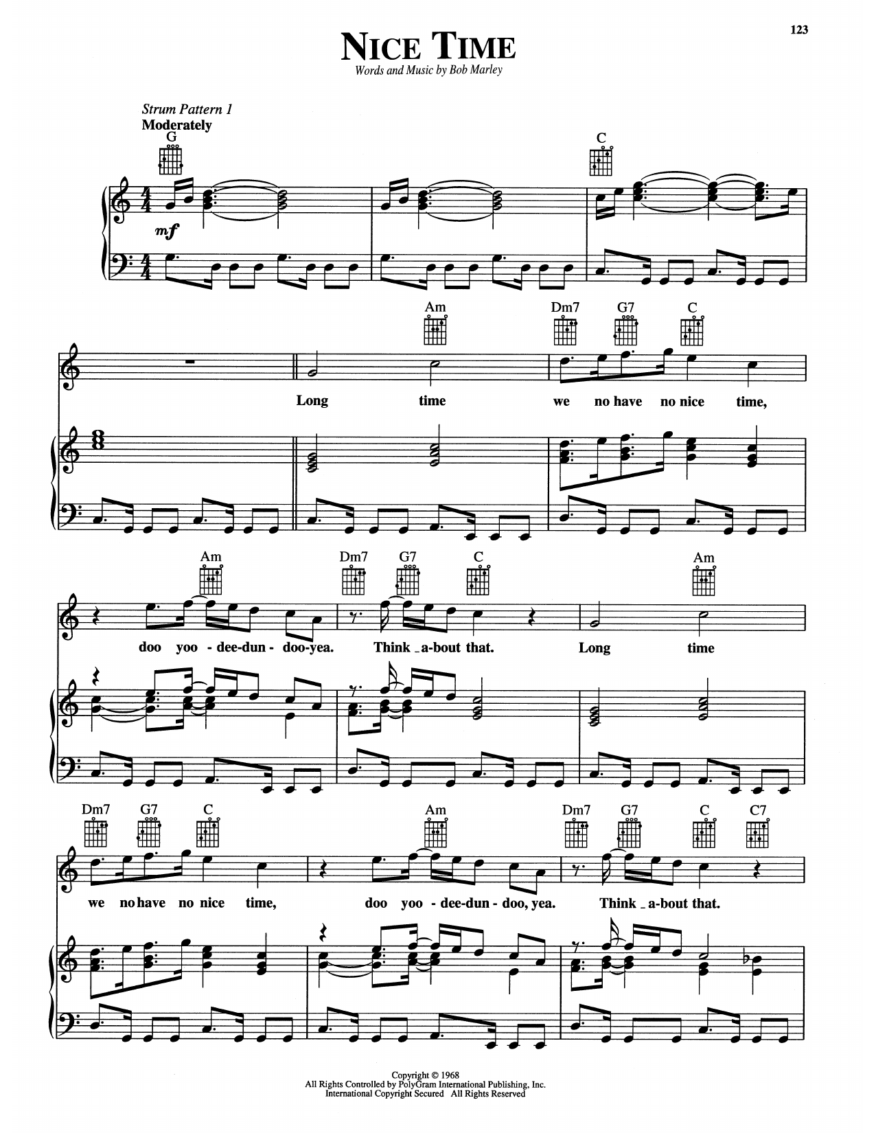 Nice Time - sheet music by Bob Marley - smd-1752033 | notendownload