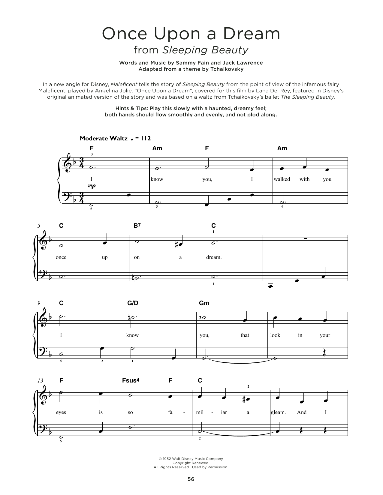 Once Upon A Dream (from Sleeping Beauty) - Online Noten von - smd ...
