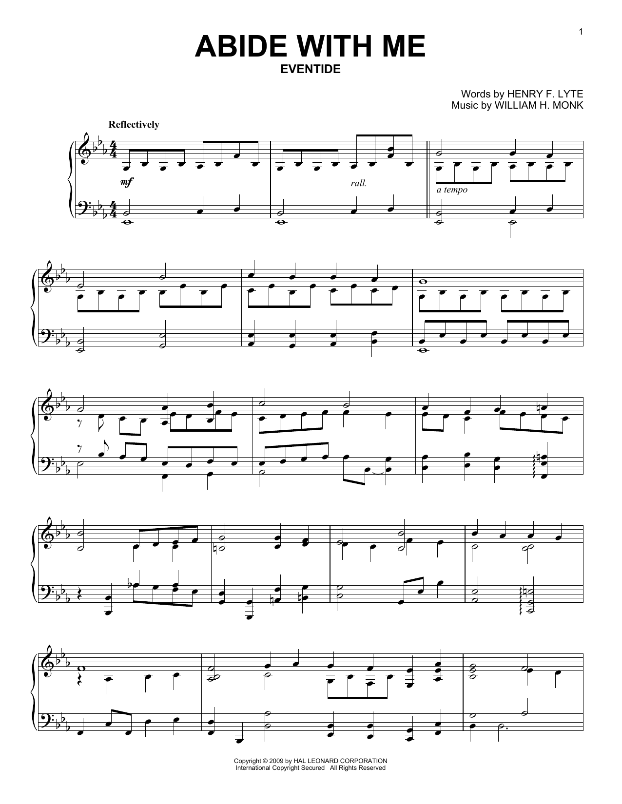 Abide With Me (Henry F. Lyte) | Sheet Music: Piano Solo | PDF Download