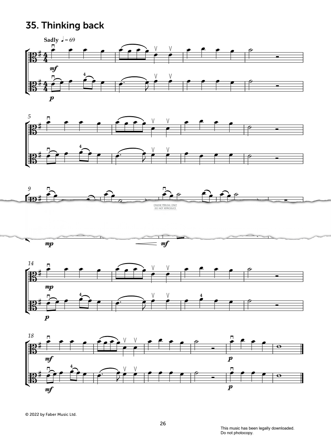 Thinking Back - sheet music by Mark Wilson - fbd-47463 | notendownload