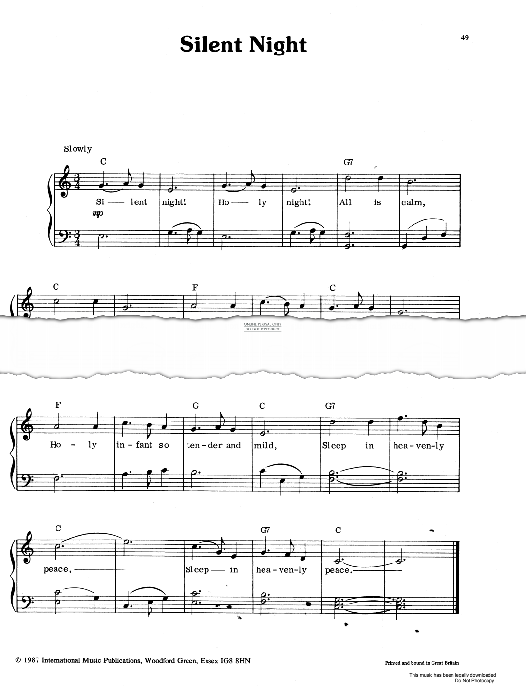 Silent Night - Noten von Franz Xaver Gruber - fbd-6076 | notendownload