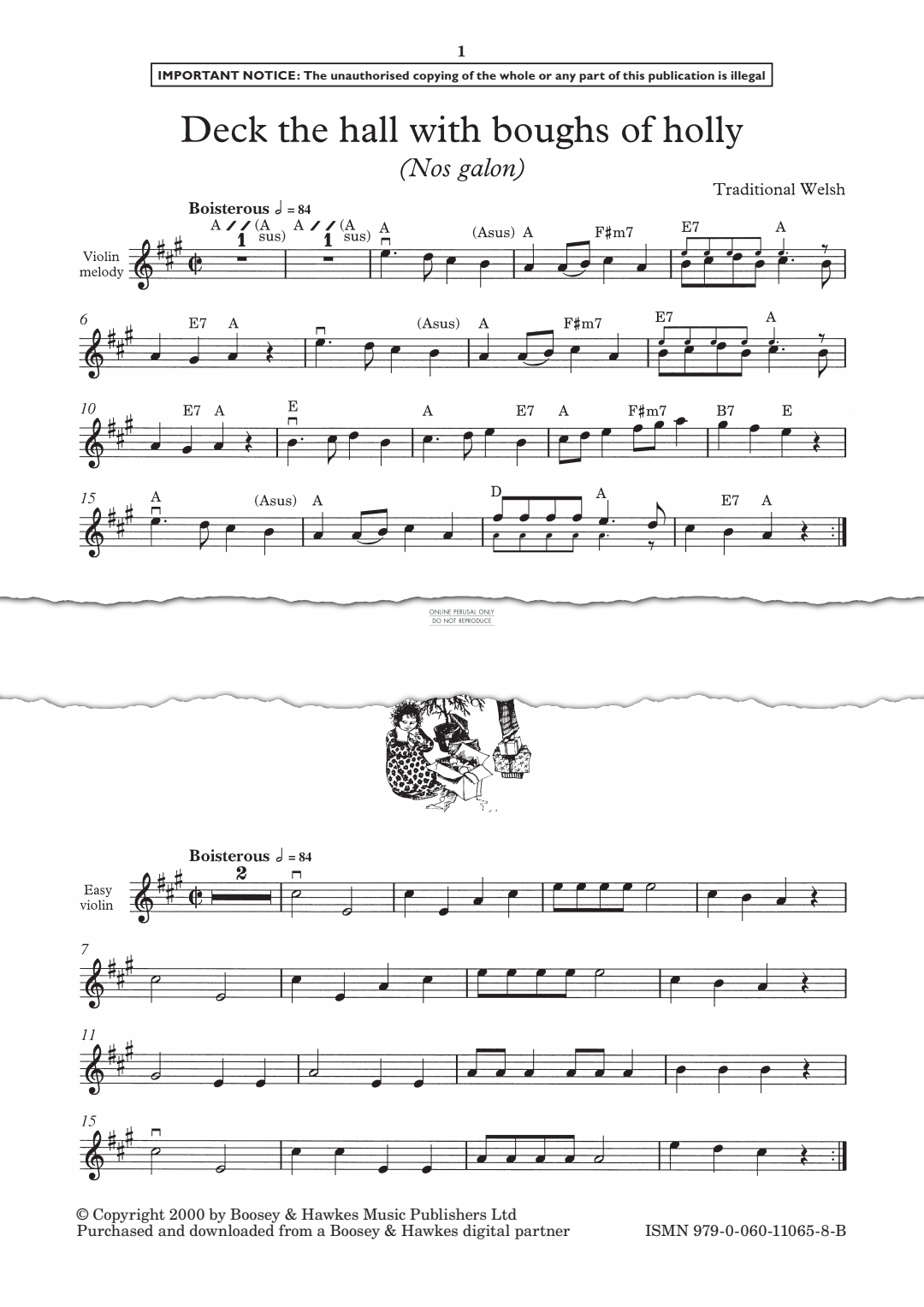 Deck The Halls (Welsh Traditional) | Sheet Music: Guitar, Piano, Violin ...