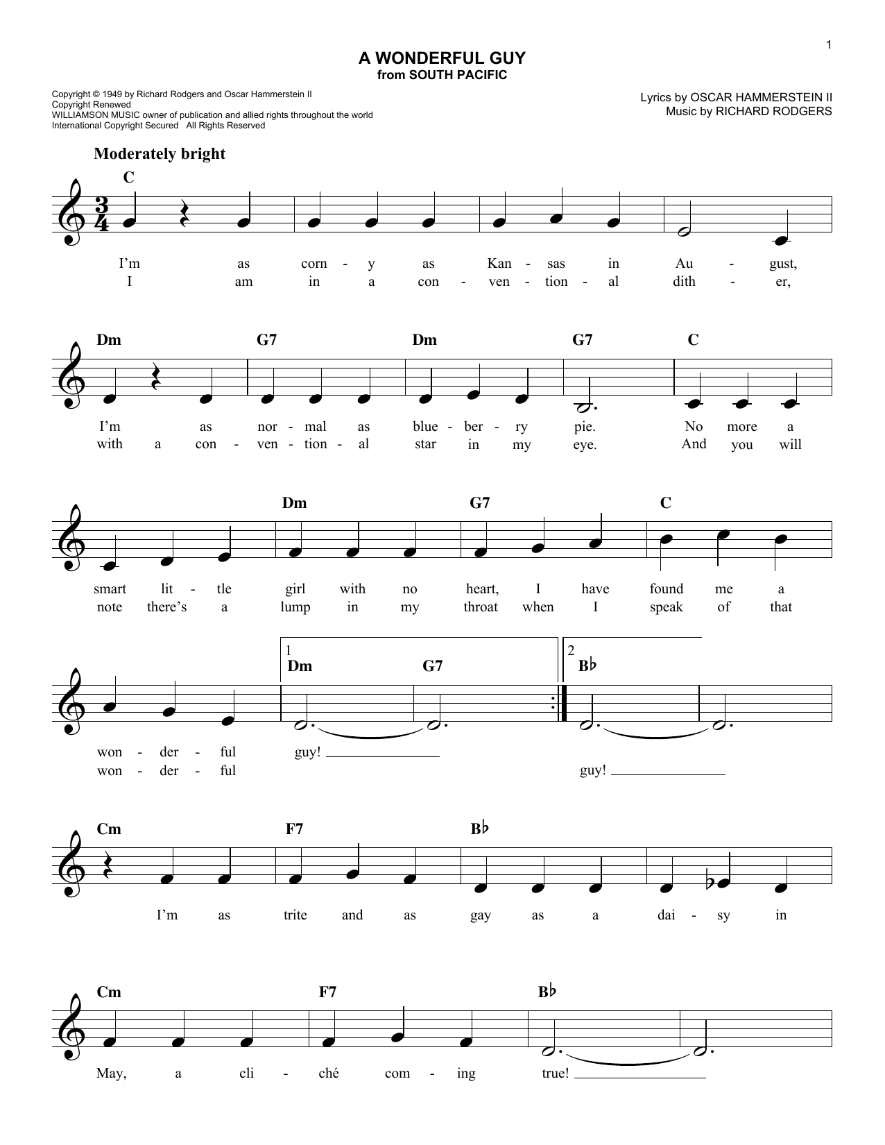 A Wonderful Guy - sheet music by Rodgers & Hammerstein - smd-187413 ...