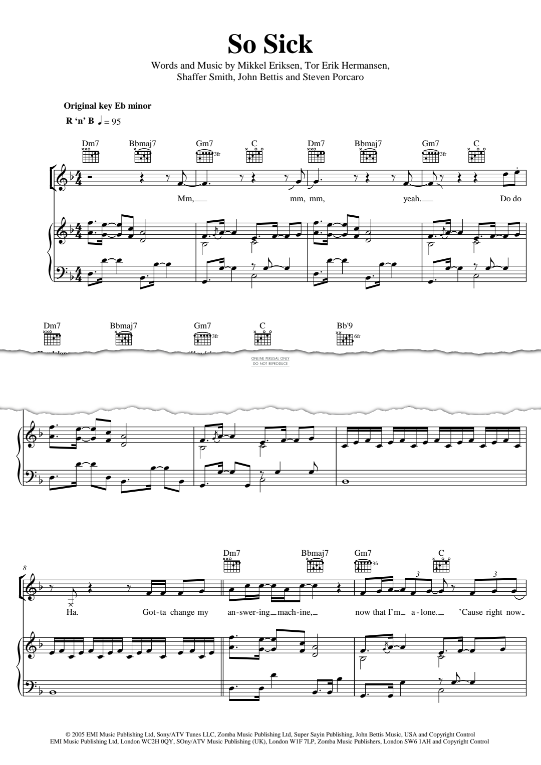 So Sick - sheet music by Ne-Yo - fbd-259 | notendownload