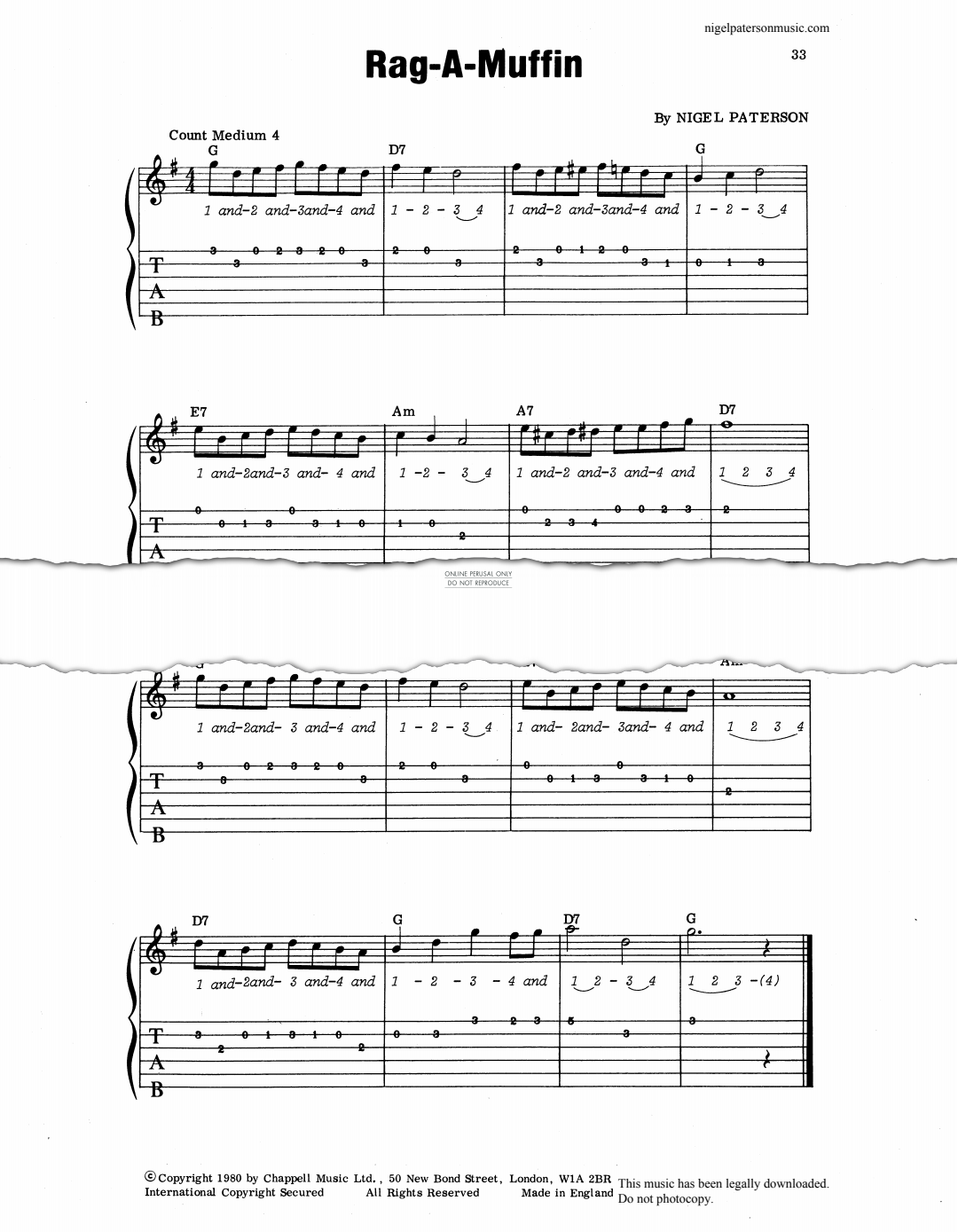 Rag A Muffin - Noten von Nigel Paterson - fbd-10596 | notendownload