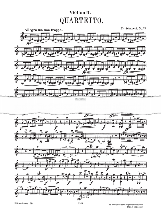 String Quartets Complete Band I (Franz Schubert) | Sheet Music: Violin ...