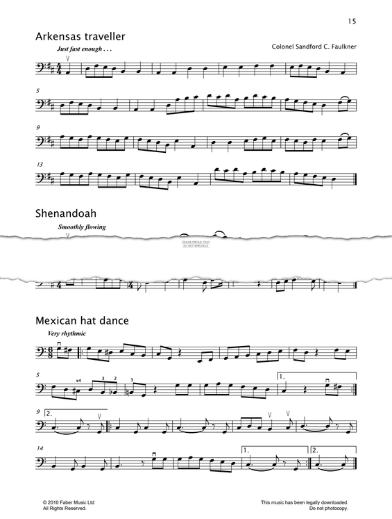 Mexican Hat Dance (American Traditional) | Sheet Music: Cello | PDF ...