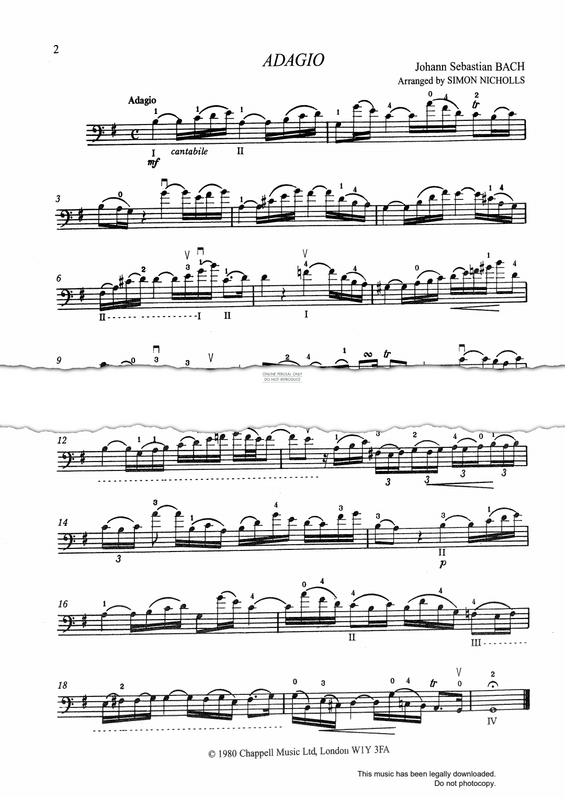 Adagio - Noten von Johann Sebastian Bach - fbd-51751 | notendownload