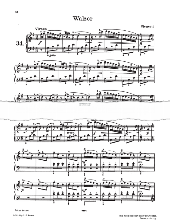 Walzer G-major () | Sheet Music: Piano | PDF Download