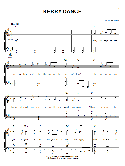 Kerry Dance - sheet music by J.L. Molloy - smd-55396 | notendownload