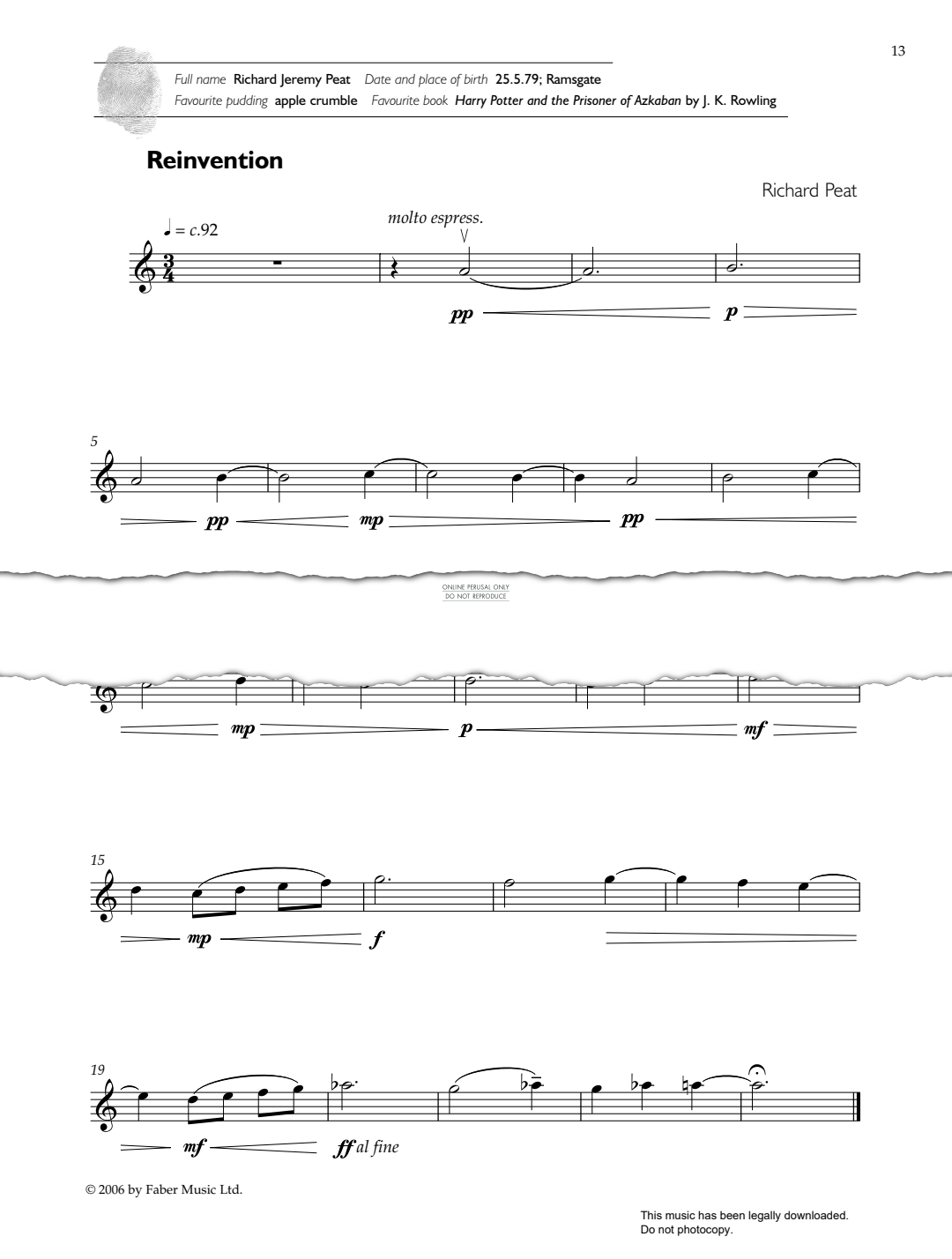 Reinvention - Noten von Richard Peat - fbd-41411 | notendownload