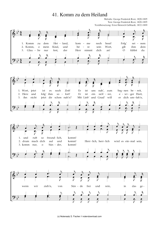 Komm zu dem Heiland (George Frederick Root, 1820-1895 / George ...