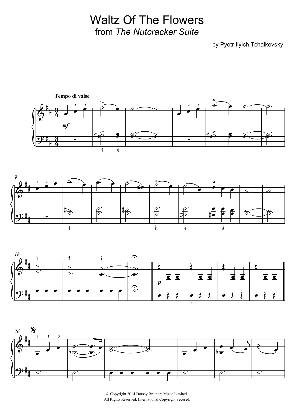 Waltz Of The Flowers (from The Nutcracker Suite) - sheet music by Pyotr ...