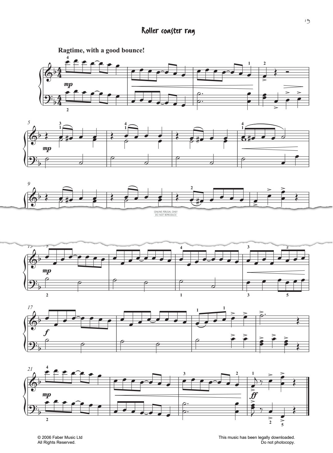 Roller Coaster Rag Noten Von Pam Wedgwood Fbd 47931 Notendownload