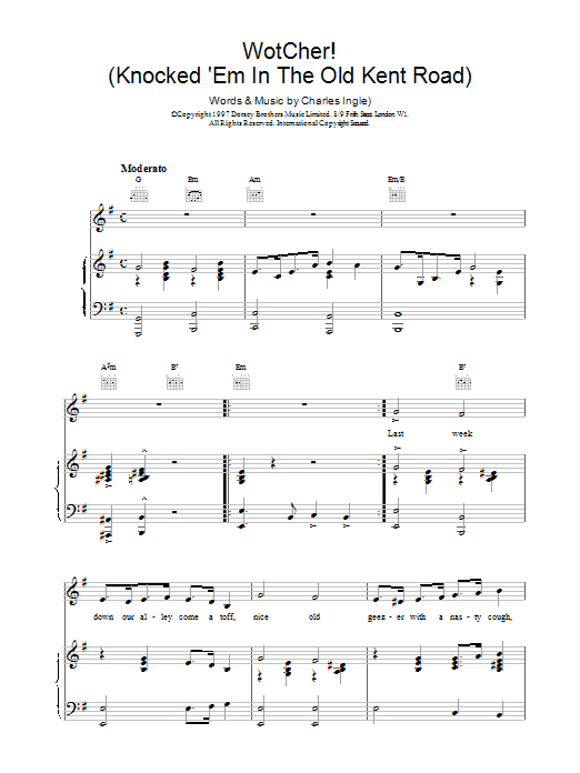 Wotcher! (Knocked 'Em In The Old Kent Road) (Charles Ingle) | Noten ...