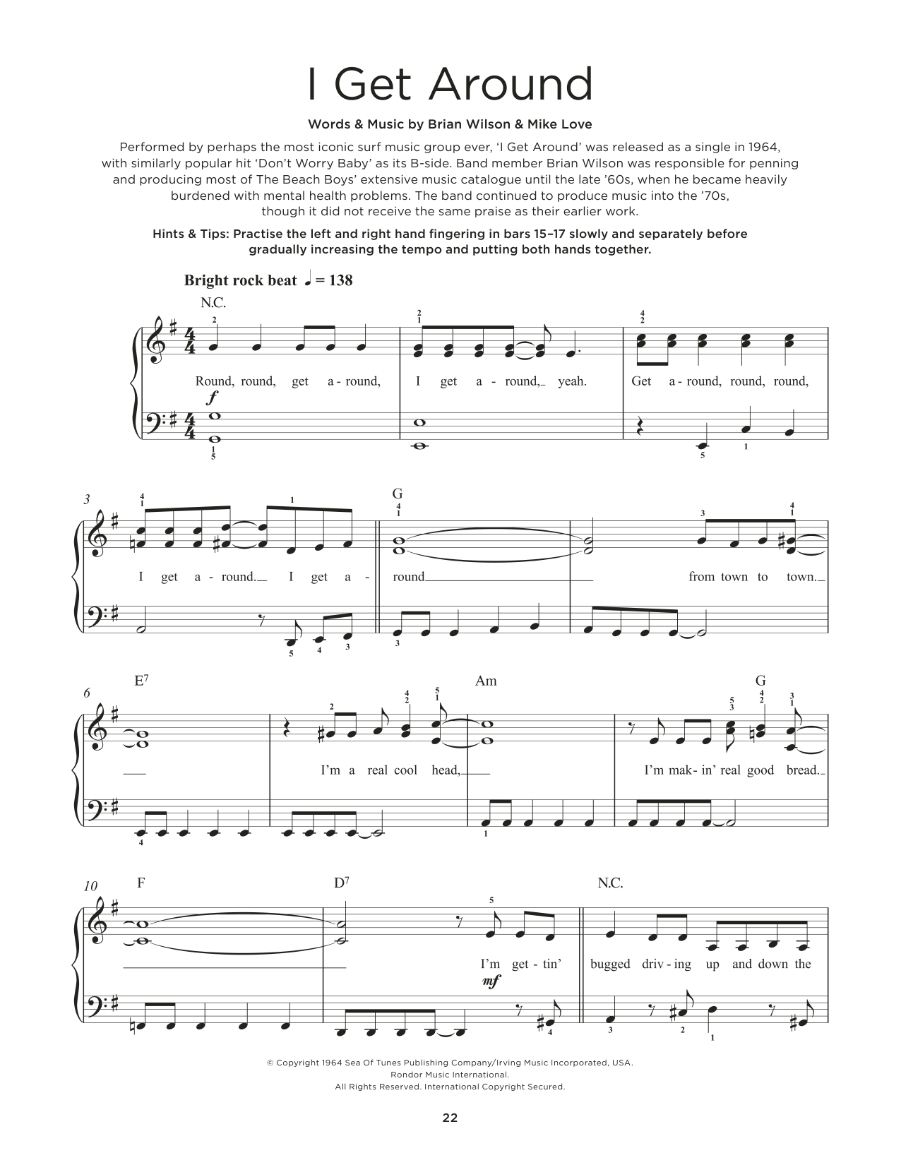 I Get Around - sheet music by The Beach Boys - smd-1626940 | notendownload