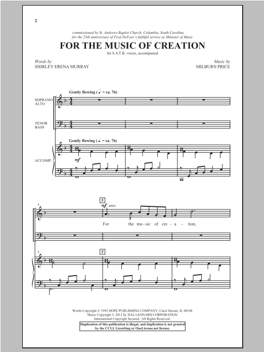 For The Music Of Creation - Online Noten von Shirley Erena Murray - smd ...
