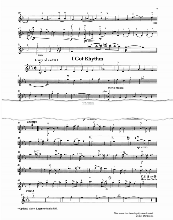 I Got Rhythm (George Gershwin) | Sheet Music: Piano, Violin | PDF Download