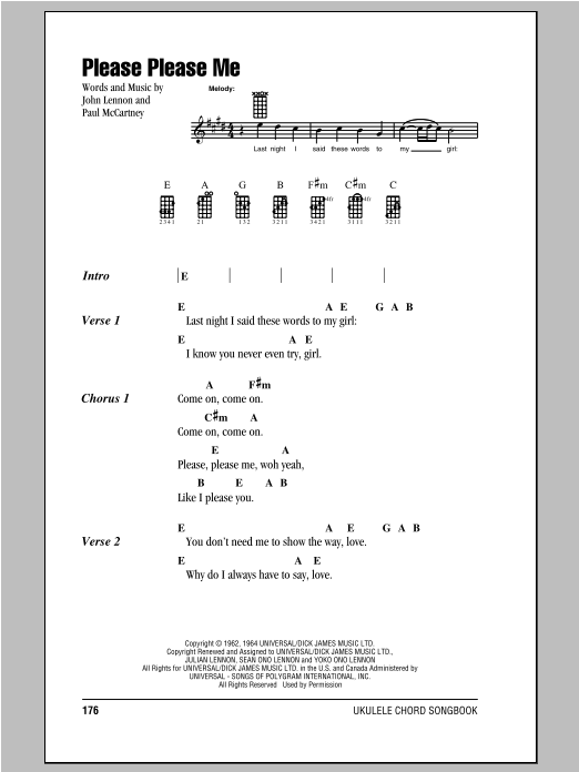 Please Please Me - sheet music by The Beatles - smd-92713 | notendownload