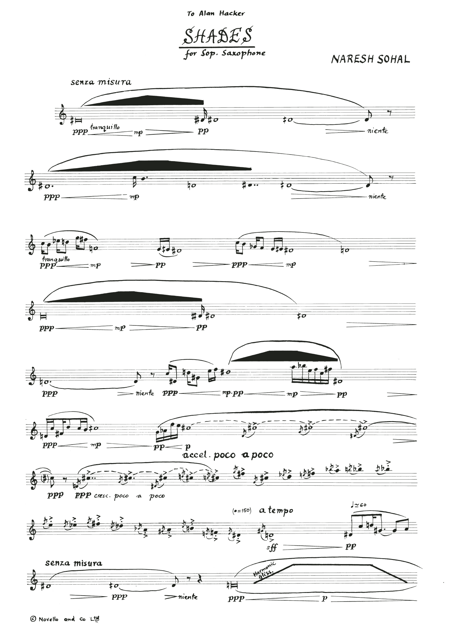 Shades I (Naresh Sohal) | Sheet Music: Flute Solo | PDF Download