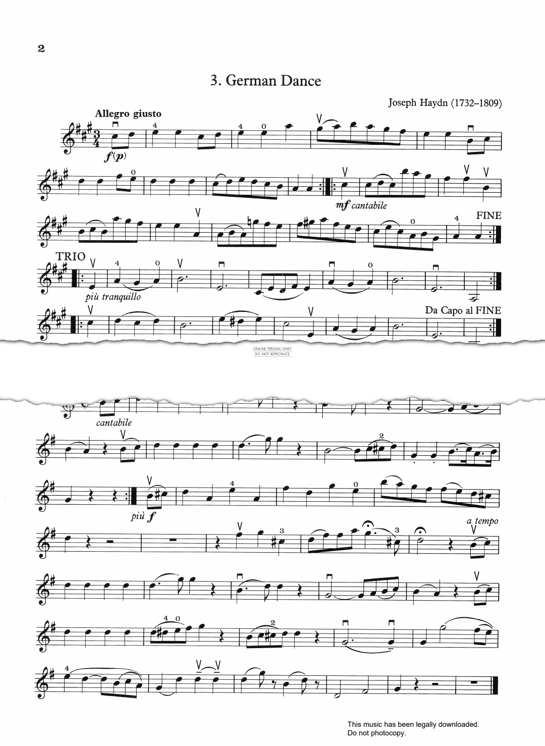 Lied (Wolfgang Amadeus Mozart) | Sheet Music: Piano, Violin | PDF Download